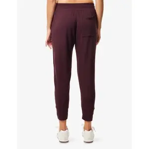 Splits59 Reena Fleece 7/8 Stretch-modal Jogging Bottoms - Dark Cherry
