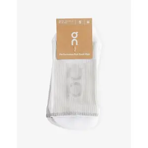 On Performance Run Ribbed Stretch-woven Socks - White/glacier