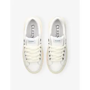 CLEENS Leather Trainers - White