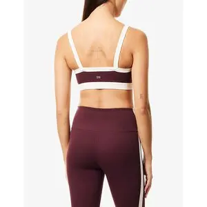 Splits59 Monah Rigor Stretch-jersey Sports Bra - Dark Cherry