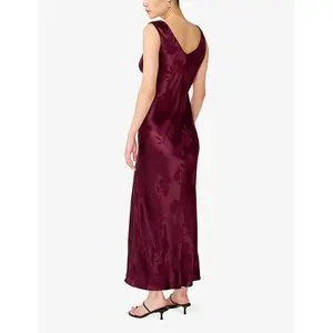 OMNES Iris Jacquard Satin Maxi Dress