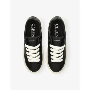 CLEENS Leather Trainers - Black