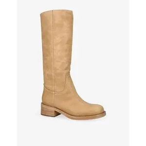 Steve Madden Riggs Leather Knee-high Boots - Mid Brown