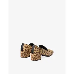 JIMMY CHOO Eliot Leopard-print Loafers - Natural