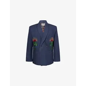 KARTIK RESEARCH Double-breasted Embroidered Wool Jacket