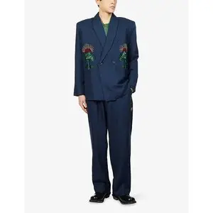KARTIK RESEARCH Double-breasted Embroidered Wool Jacket