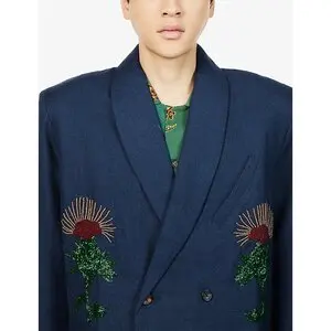 KARTIK RESEARCH Double-breasted Embroidered Wool Jacket