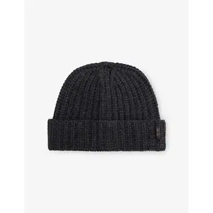 Corneliani Knitted Merino-wool And Cashmere Beanie - Grey Melange Antracite
