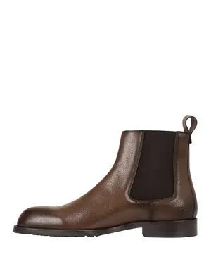 BOSS Leather Chelsea Boots - Medium Brown