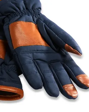 Faherty Brand Ripstop Puffer Gloves - Navy