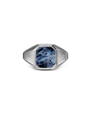 David Yurman Streamline Signet Ring With Pietersite