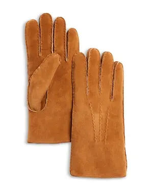 Bloomingdale'S Shearling Gloves - Tan