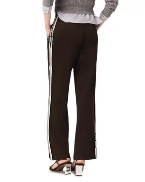 Maje Polympic Straight Striped Trousers
