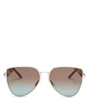 Fendi Signature Pilot Sunglasses, 57mm