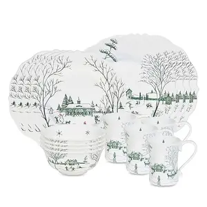 JULISKA Country Estate Winter Frolic 16-piece Place Setting - Evergreen