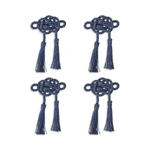 JULISKA Mystic Knot Napkin Rings, Set Of 4 - Navy