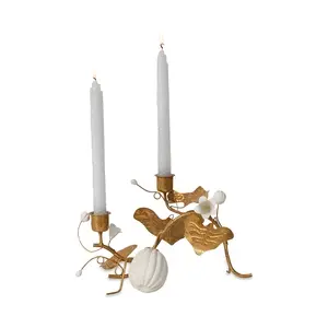 JULISKA Forest Walk Pumpkin & Vine Double Candlestick Holder