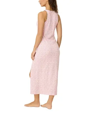 PJ Salvage Contrast Neck Floral Print Night Dress