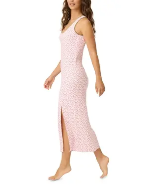 PJ Salvage Contrast Neck Floral Print Night Dress