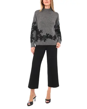 Vince Camuto Floral Applique Sweater