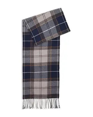 Barbour Galingale Tartan Scarf - Grey Midnight Tartan