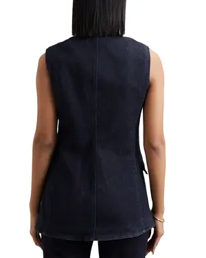 REISS Athe Denim Waistcoat