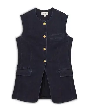 REISS Athe Denim Waistcoat