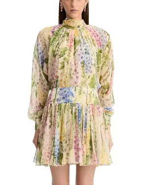 Oscar De La Renta Printed Silk Dress