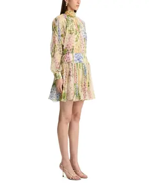 Oscar De La Renta Printed Silk Dress