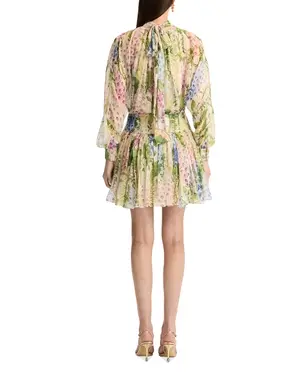 Oscar De La Renta Printed Silk Dress