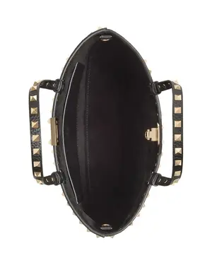 Valentino Garavani Rockstud Small Top Handle Bag - Black