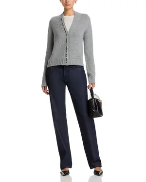 Fabiana Filippi Wool Blend Rhinestone Cropped Cardigan