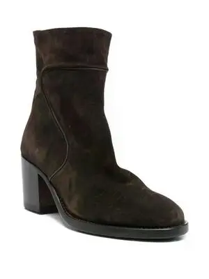 PANTANETTI Suede Block-heel Boots