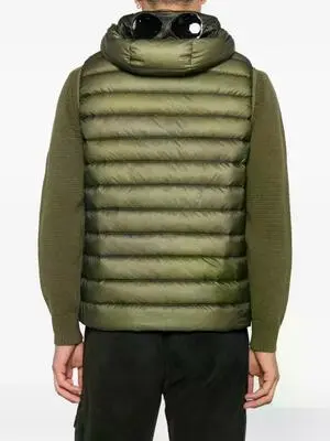 C.P. COMPANY Hooded Zip-up Vest - Green