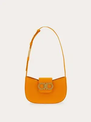 FERRAGAMO Double Gancini Mini Shoulder Bag - Orange