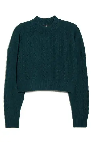 MPG Cable Knit Crop Sweater - Ponderosa Pine