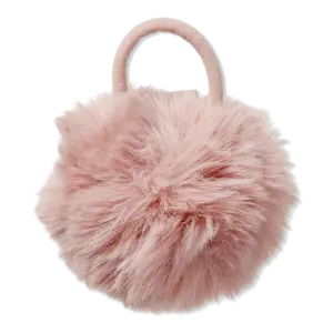 SCUNCI Faux Fur Pom Pom Hair Tie - One-color
