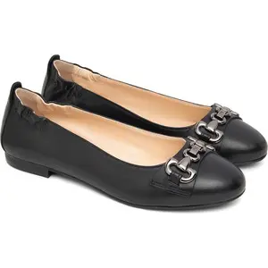 NEROGIARDINI Horsebit Leather Ballet Flats