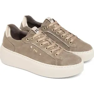 NEROGIARDINI Platform Suede Sneakers - Taupe