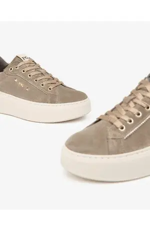 NEROGIARDINI Platform Suede Sneakers - Taupe