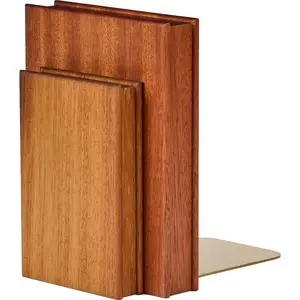 COMMUNE Stacked Wood Bookend - Brown