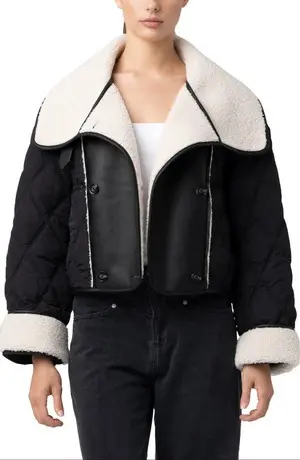 Women's BLANKNYC Cropped Faux Fur Coats