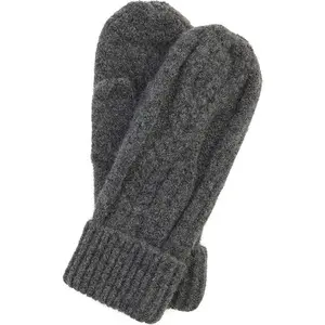 Barbour Elsdon Cable Knit Mittens - Grey