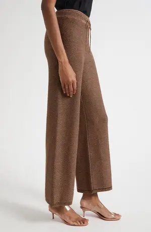 L'Agence Loop Knit Drawstring Pants - Camel Multi