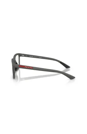 Prada 56mm Rectangle Eyeglasses - Grey