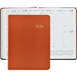 GRAPHIC IMAGE 2026 Leather Desk Diary - Orange