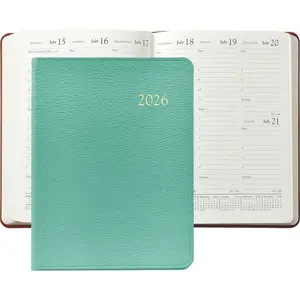 GRAPHIC IMAGE 2026 Leather Desk Diary - Robin's Egg Blue
