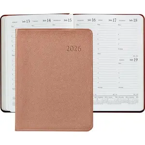 GRAPHIC IMAGE 2026 Leather Desk Diary - Rose Gold