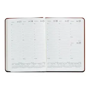 GRAPHIC IMAGE 2026 Leather Desk Diary - White Gold