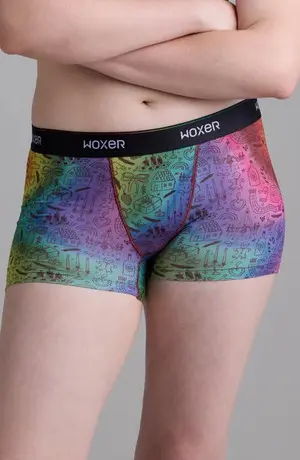 WOXER Star Ultrasoft 3-inch Boxer Briefs - Festive Flare